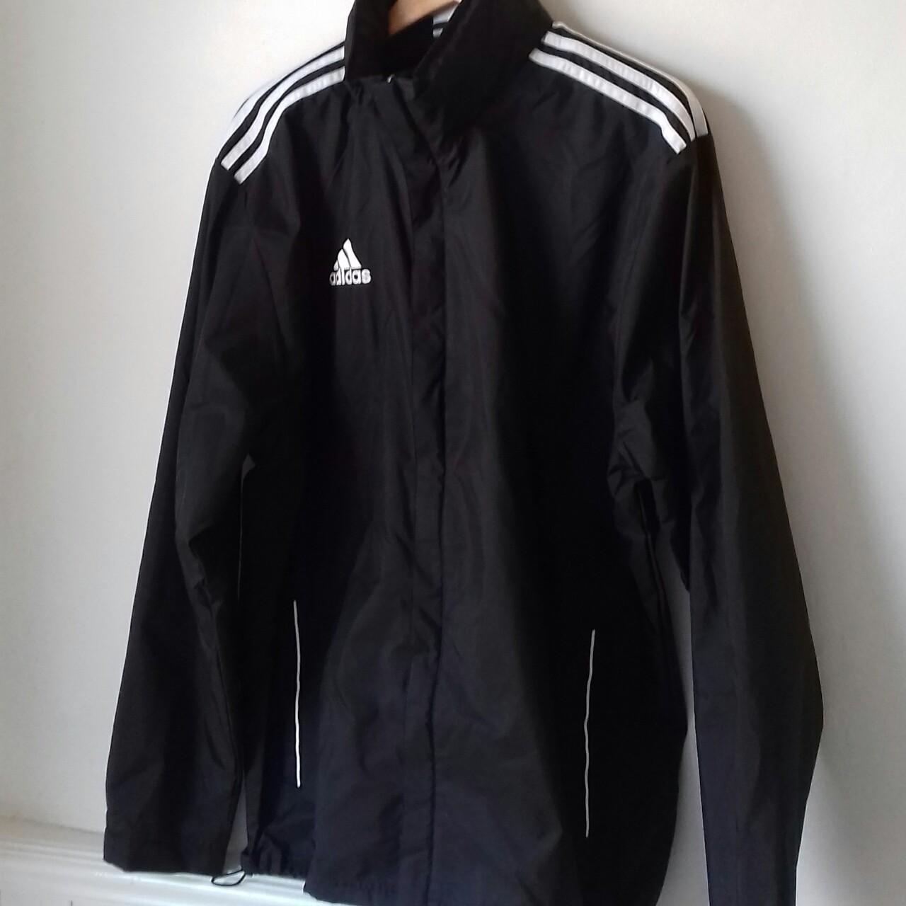 Mens black vintage adidas jacket Size xl - Depop