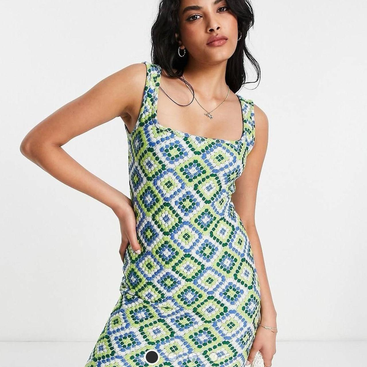 Topshop aztec bodycon mini dress, fits a size 6-8,... - Depop