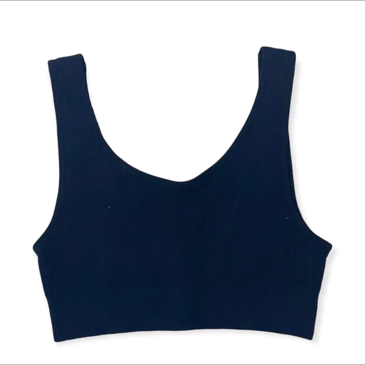 Navy Blue Sports Bra Tank Top Brami Unpadded And Depop