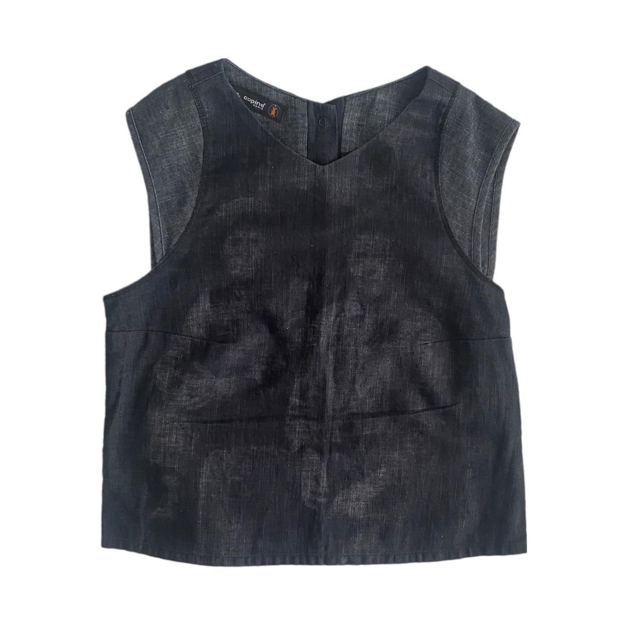 Cop Copine Women's Navy Crop-top | Depop