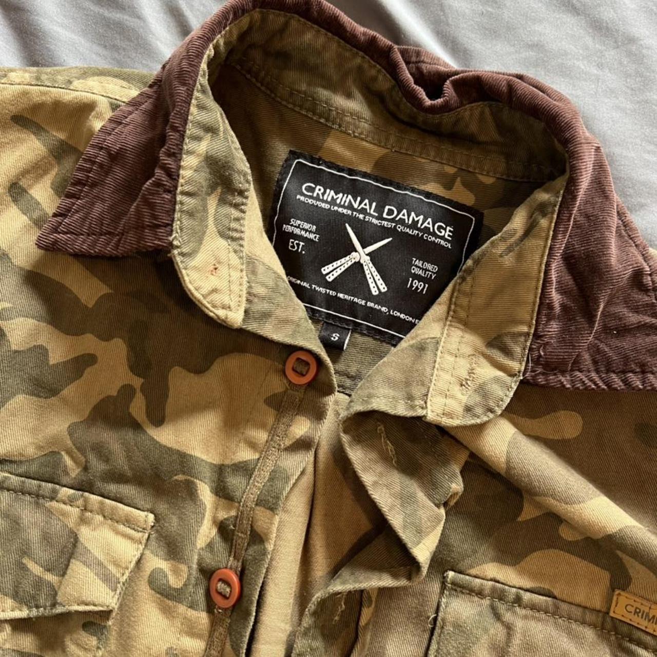 Criminal damage camouflage jacket size S, worn but... - Depop