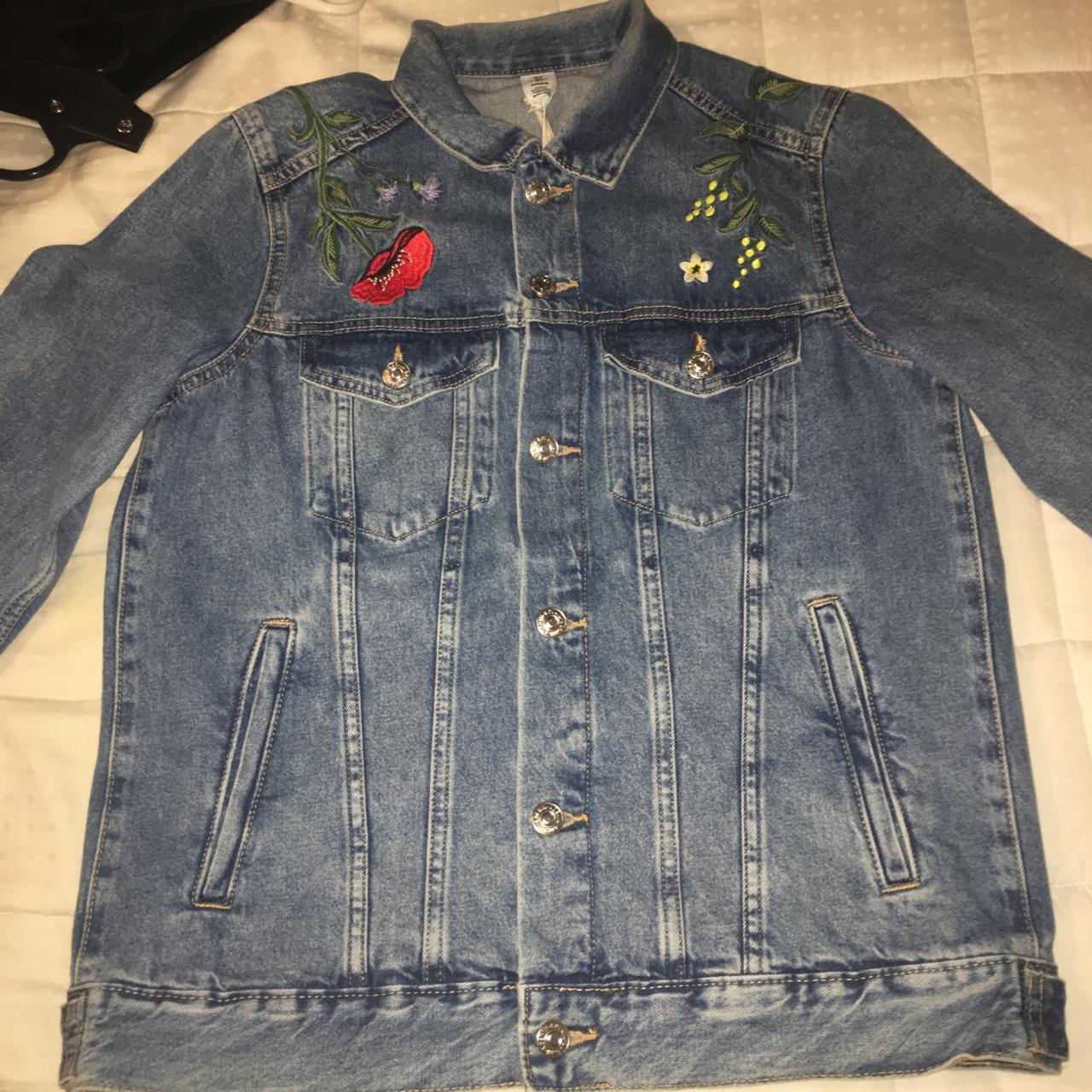 New “Liberté Rose” Denim Jacket (H&M) Size:... | Depop
