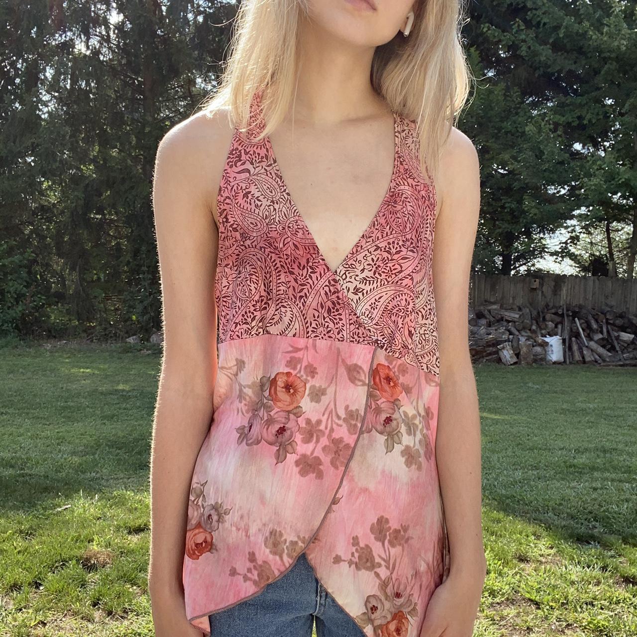 Body Central Women's Pink Vest | Depop