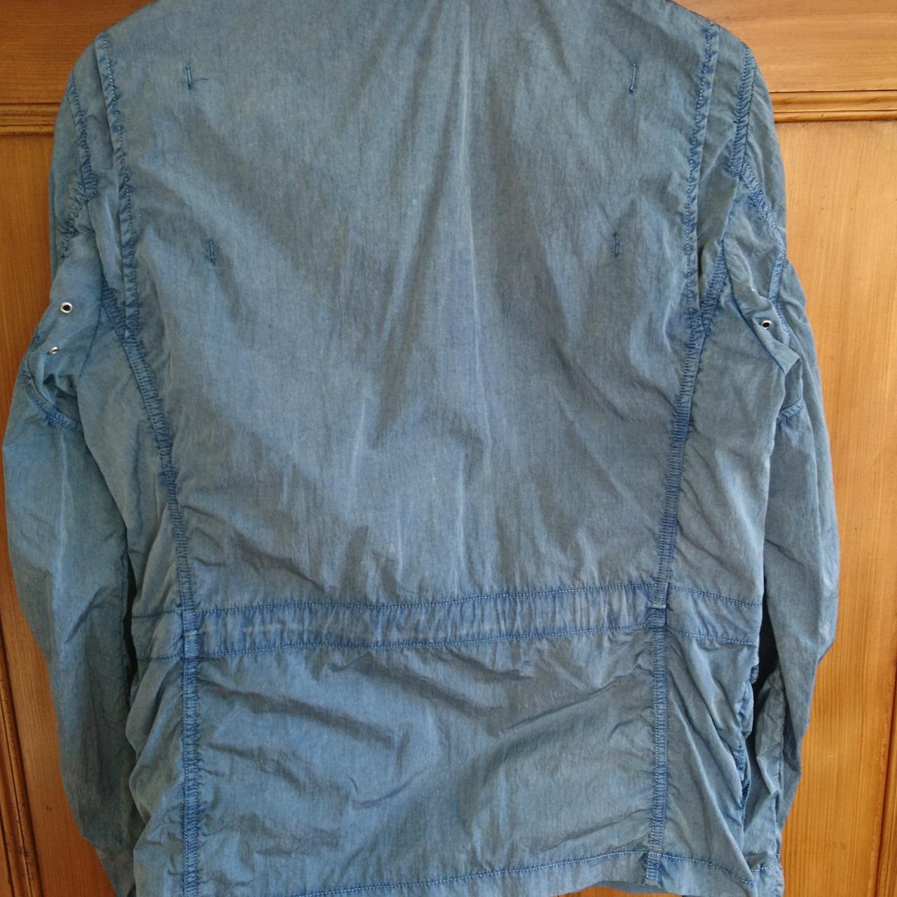 CP Company Light Blue Shimmer Jacket Size 48 Armpit... - Depop