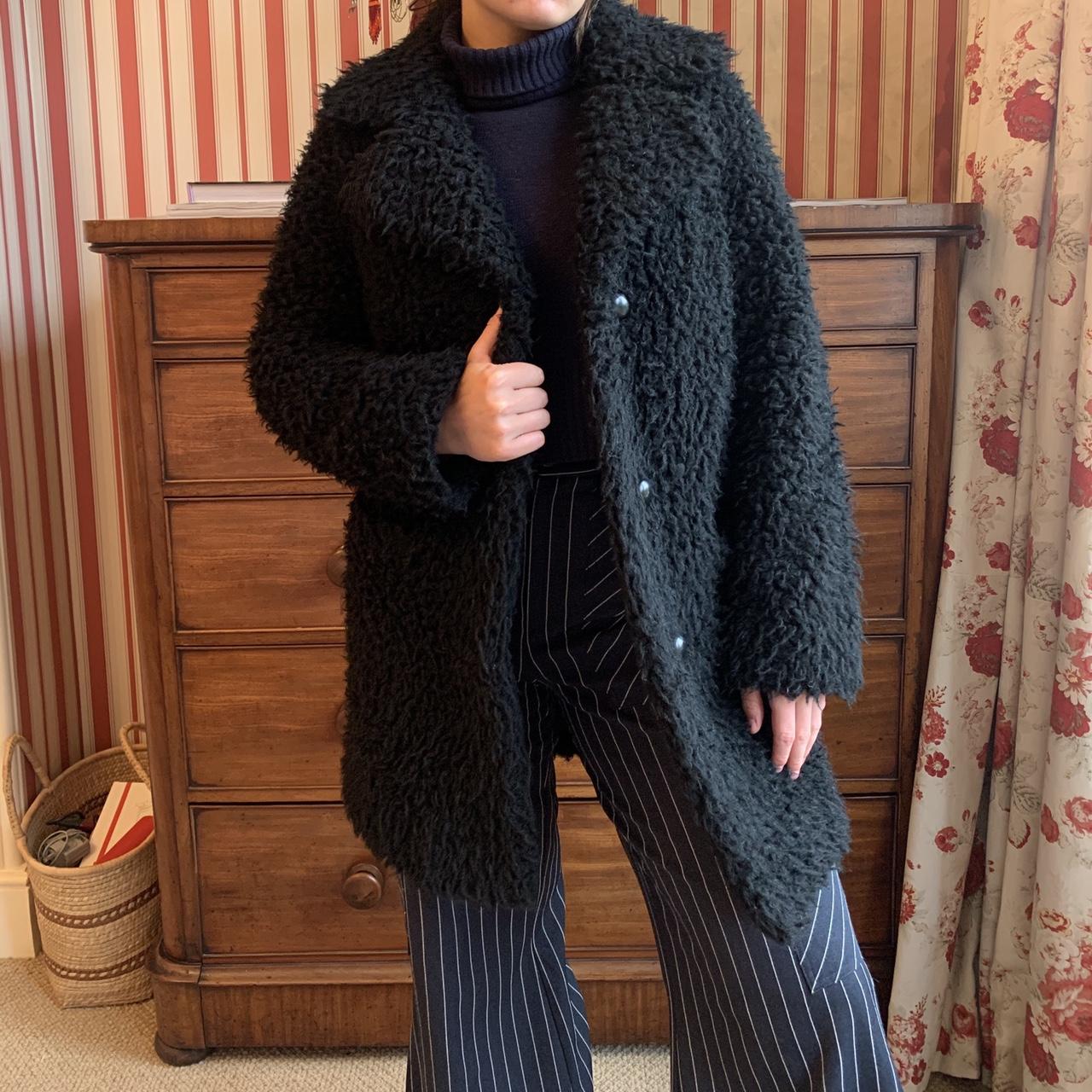 Long Black Fluffy Teddy Coat - RRP £85 Great... - Depop