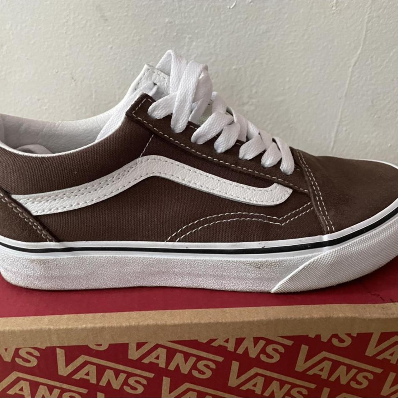Brown Vans size 4 Men / 5.5 Women Condition 9/10... - Depop