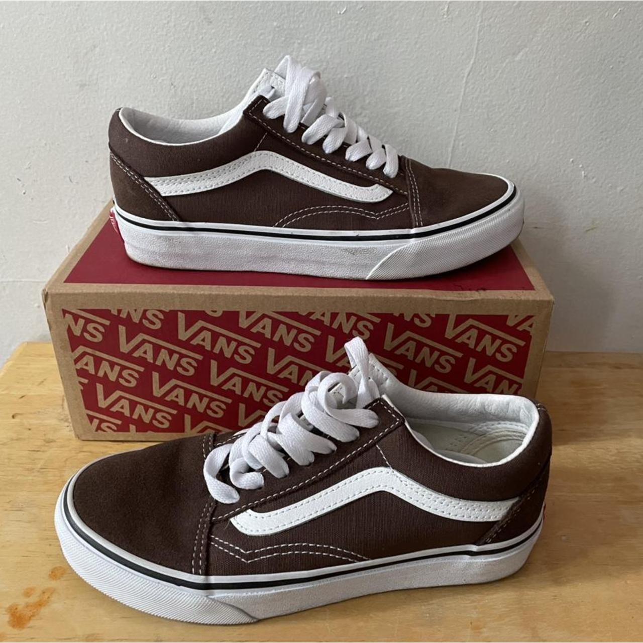 Brown Vans size 4 Men / 5.5 Women Condition 9/10... - Depop