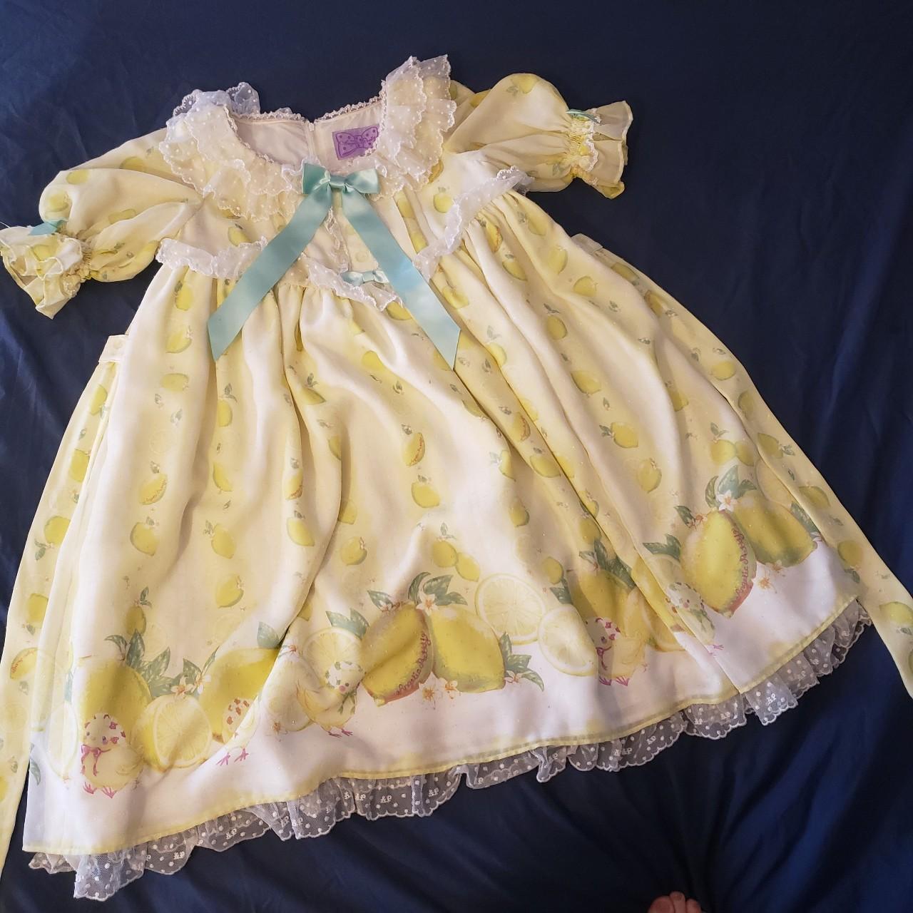 Angelic Pretty Fruity Lemon OP CROSSPOSTED, PLEASE... - Depop