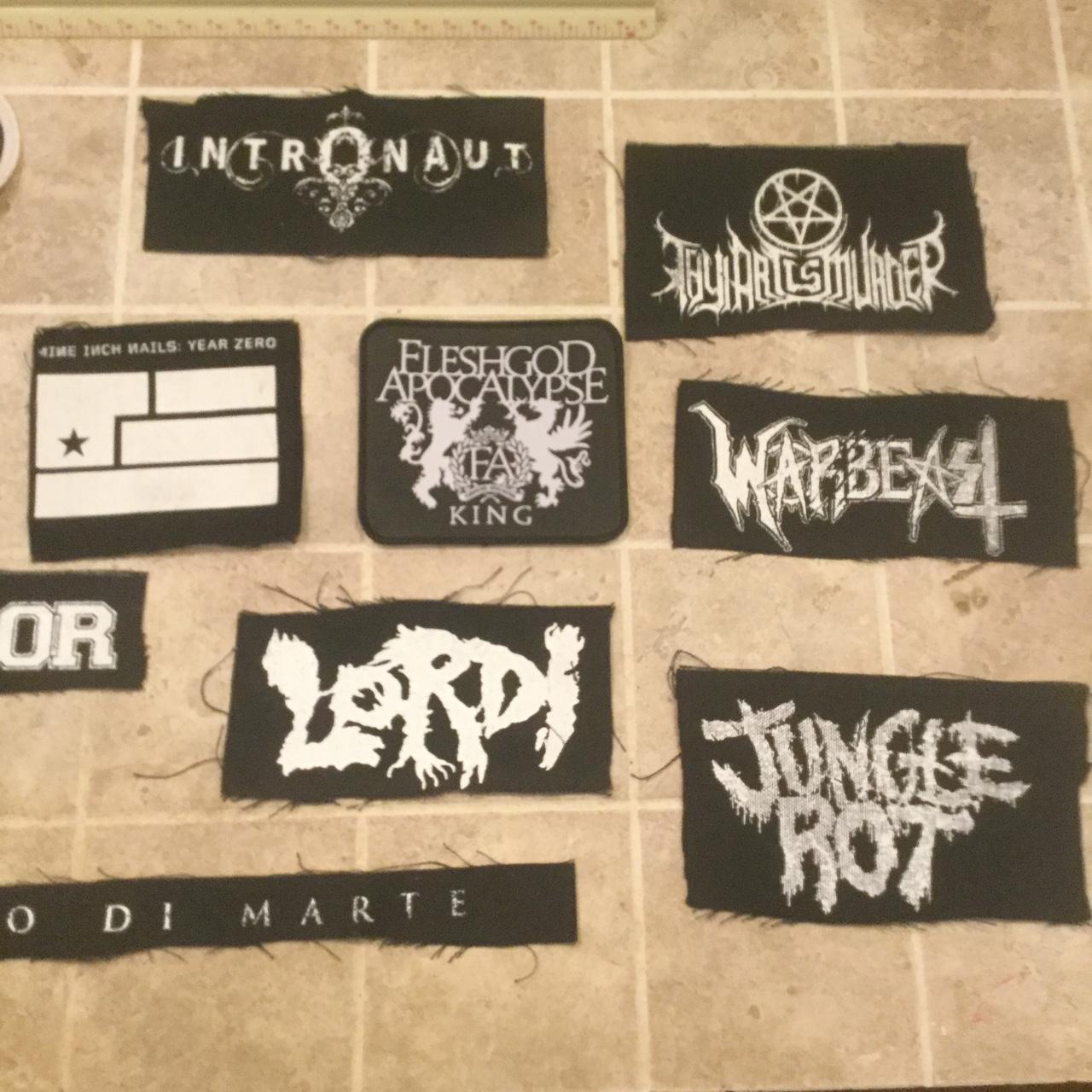 Heavy metal/metal patches Mix of woven and... - Depop