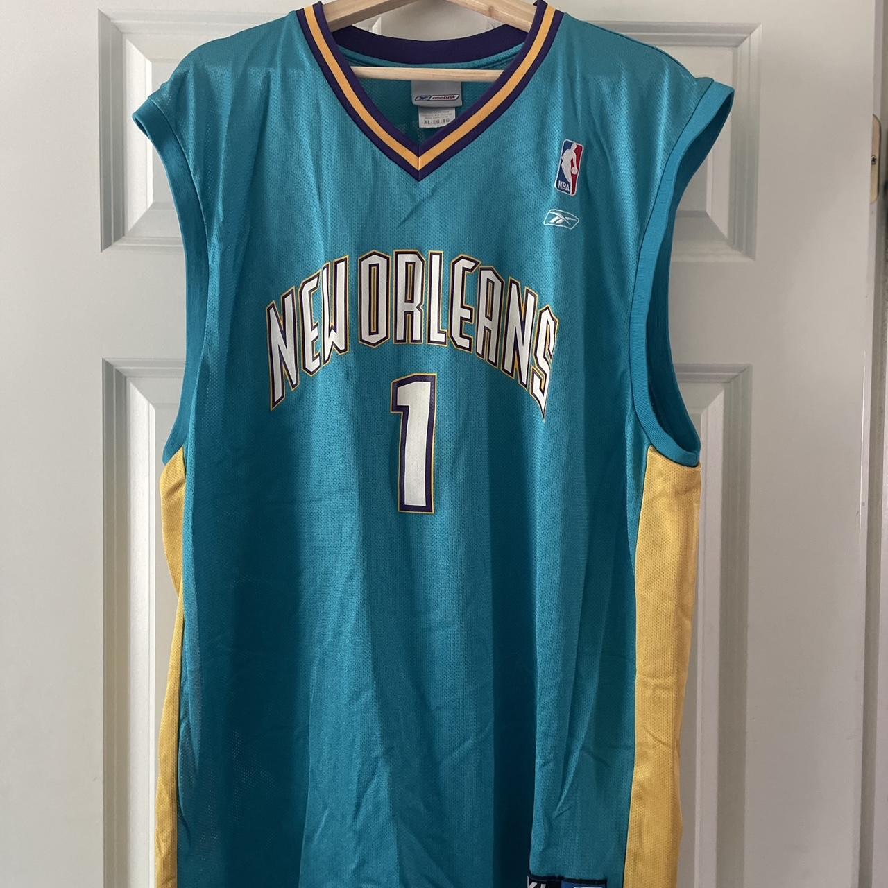 NBA Reebok New Orleans Hornets Baron Davis... - Depop