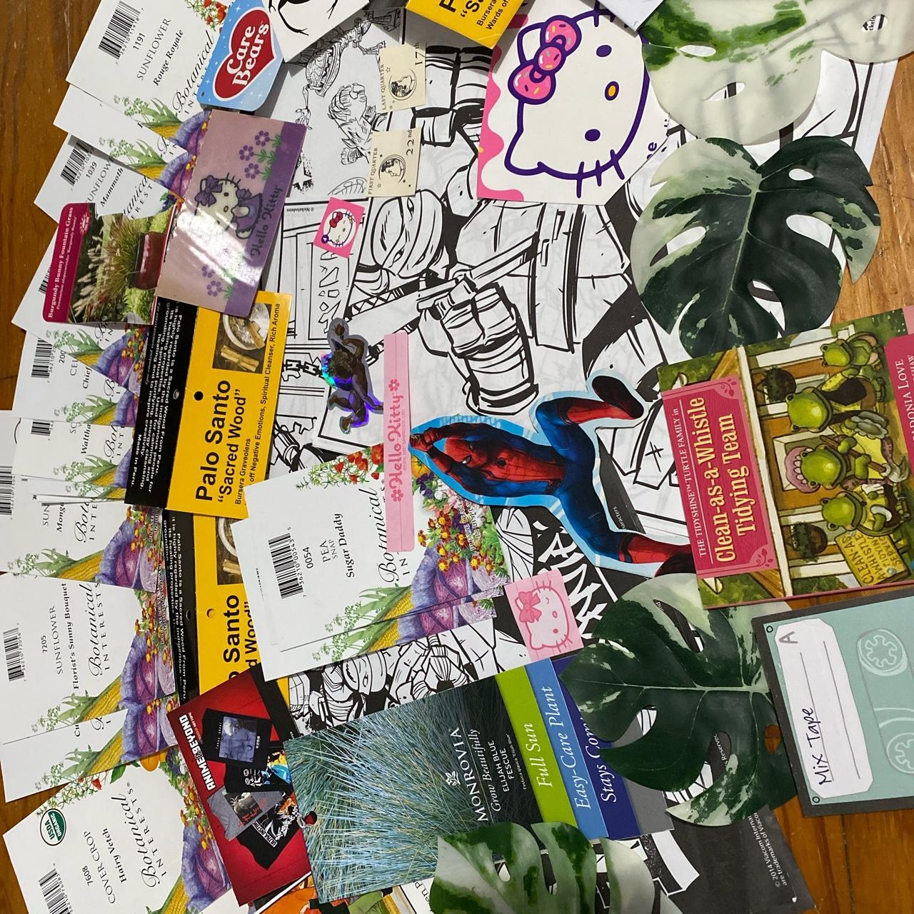 Stickers, scraps, art materials bundle confetti!... - Depop