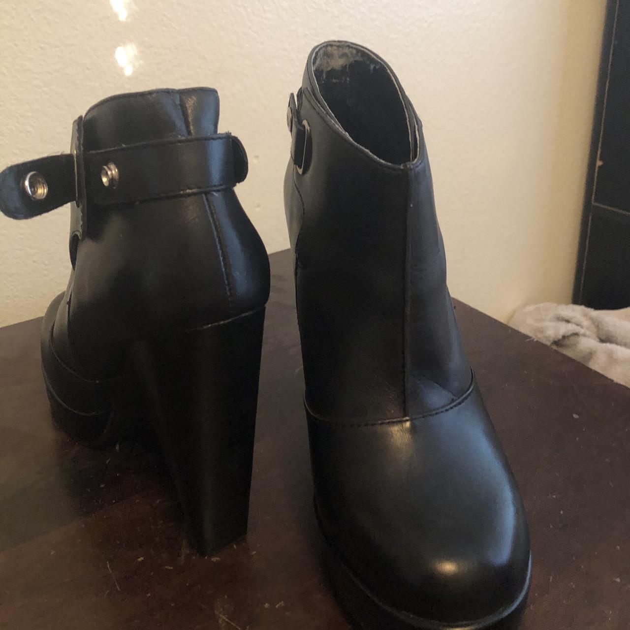 Women’s vintage Harley Davidson biker heels. Snap... - Depop