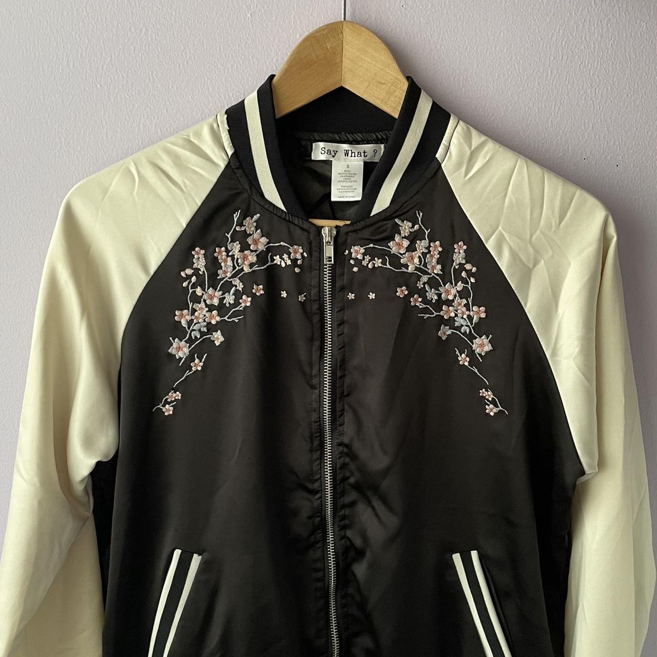 say what! cherry blossom bomber jacket !! the... - Depop