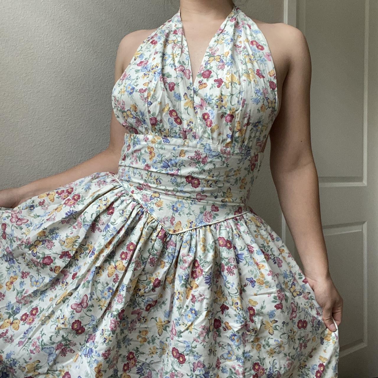 STUNNING 🌸MARILYN MONROE🌸 STYLE Vintage Floral Dress... - Depop