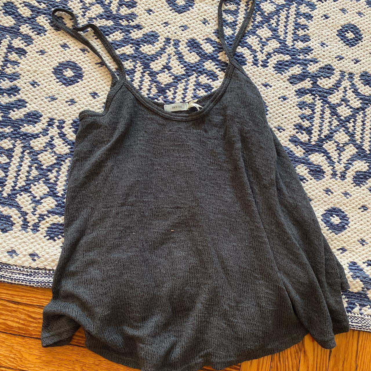Lightly worn vintage grey knit tank. Super soft and... - Depop