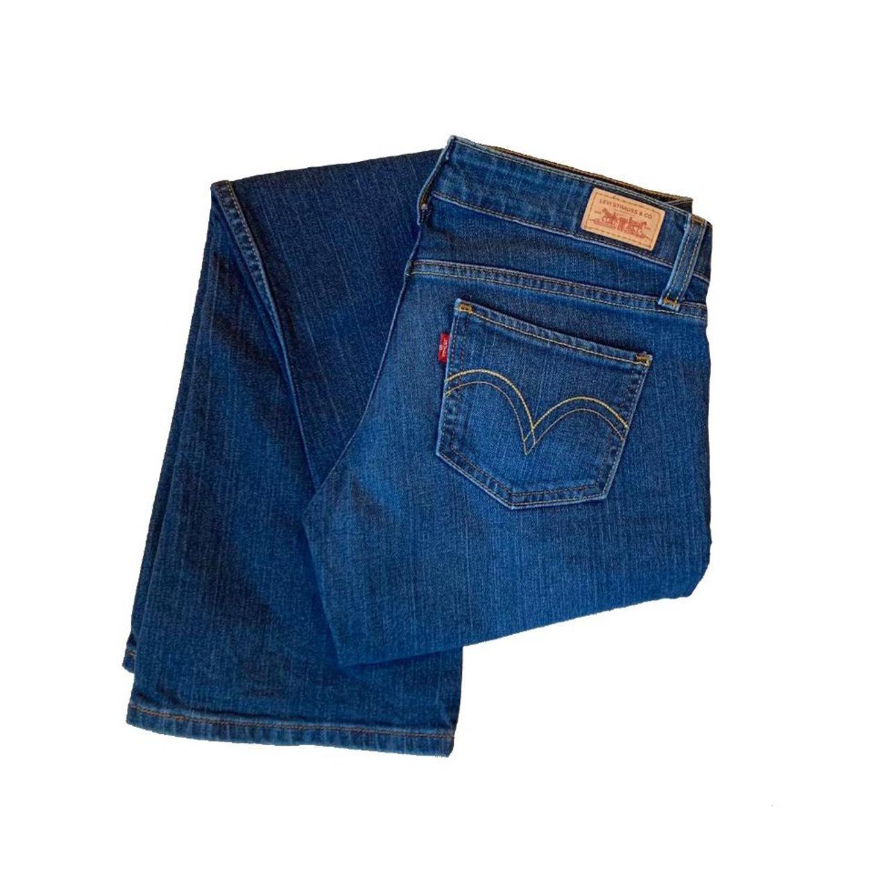Levis Low Rise Bootcut Flare Jeans Dark Wash Denim Depop