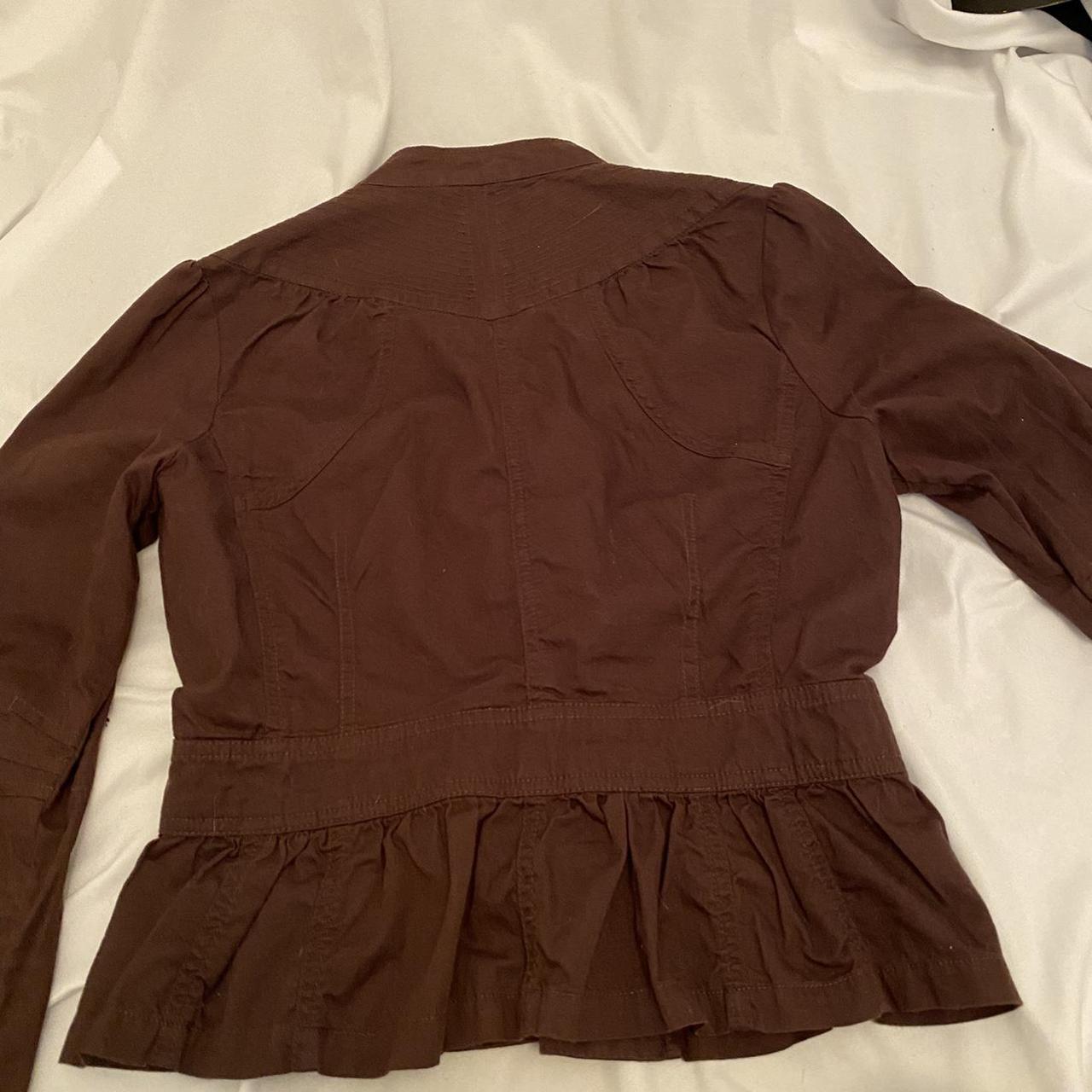 thrifted brown button up blouse Brand :... - Depop