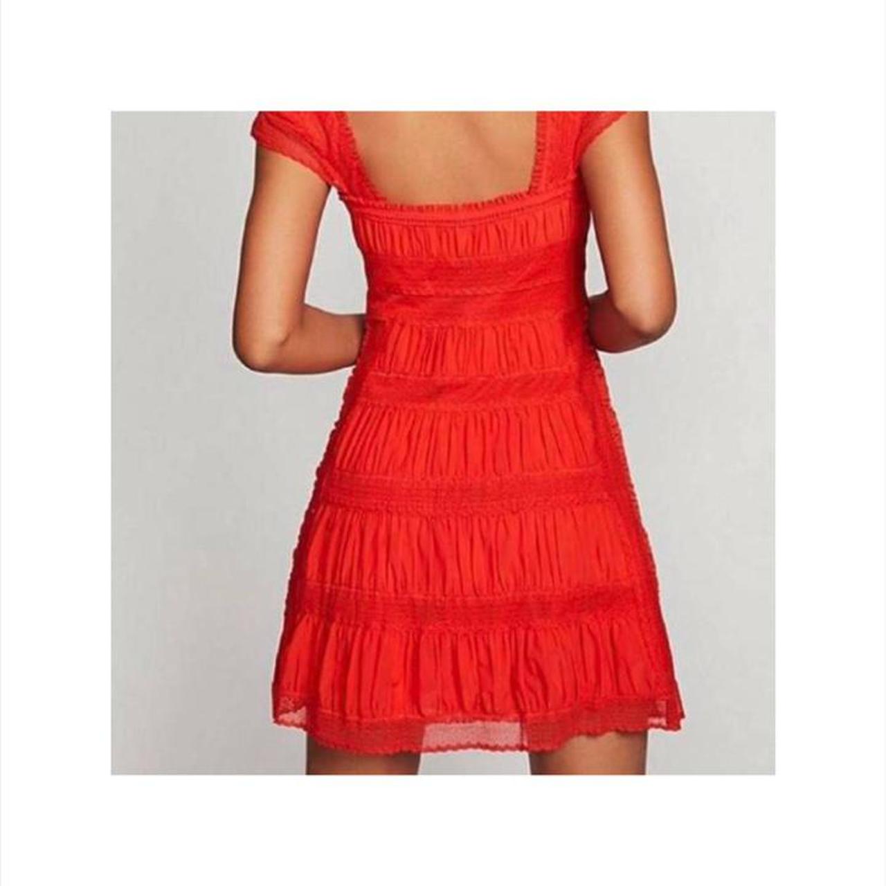 Gorgeous romantic Free People Red Dress. Brand new... - Depop