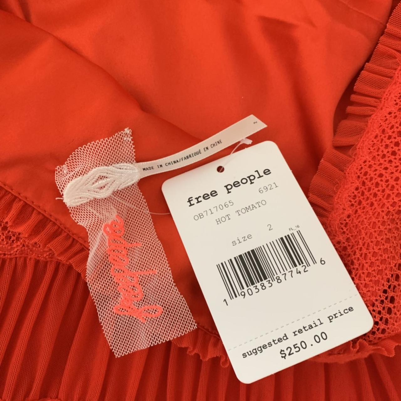 Gorgeous romantic Free People Red Dress. Brand new... - Depop