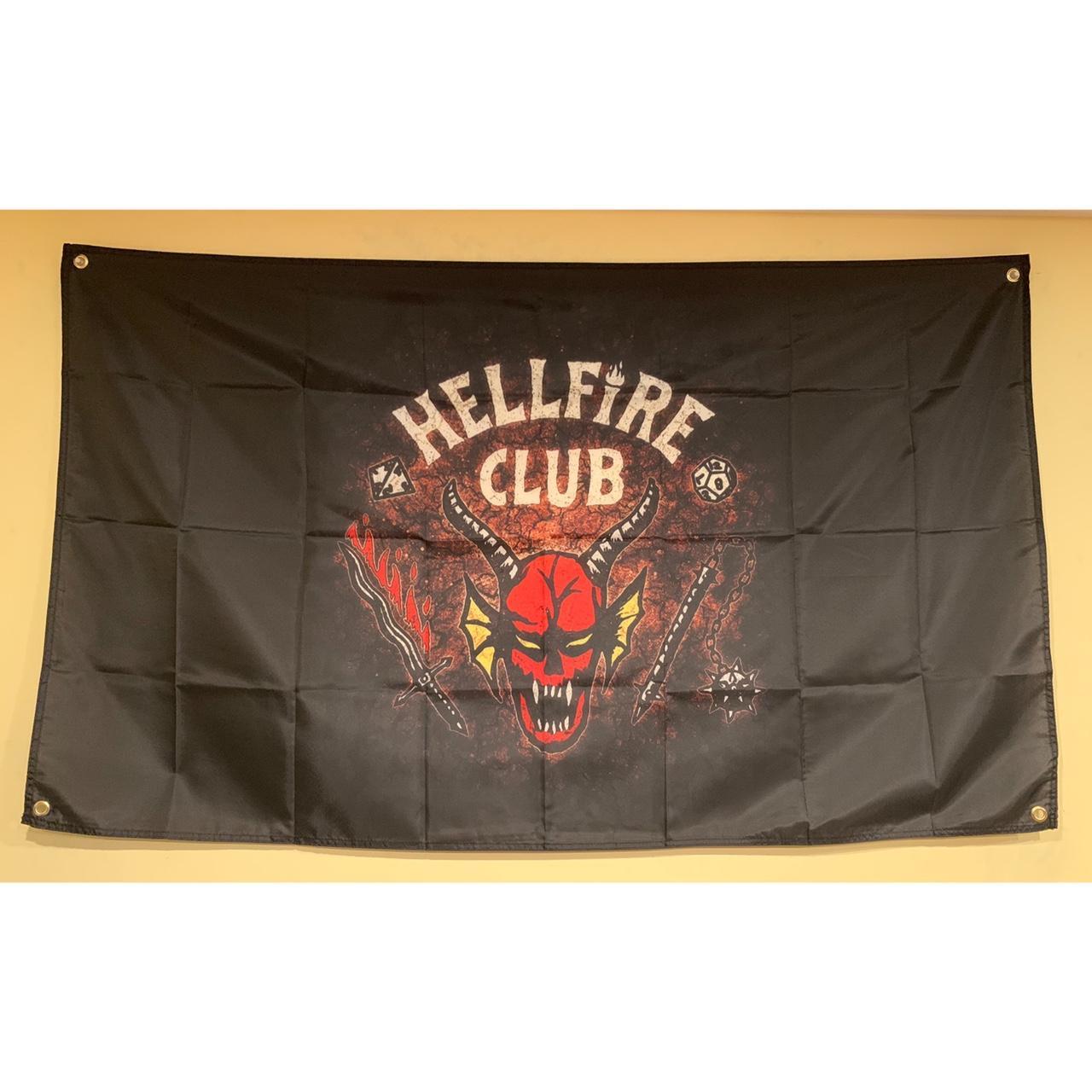 Stranger Things Hellfire Club Wall Flag Tapestry... - Depop