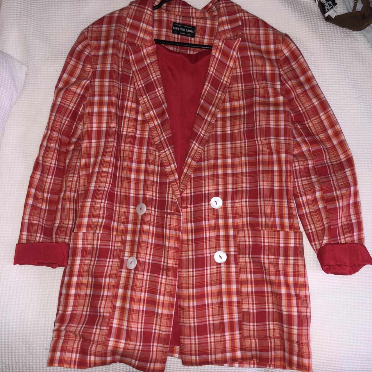 The Fifth Label red check blazer Beautiful quality... - Depop