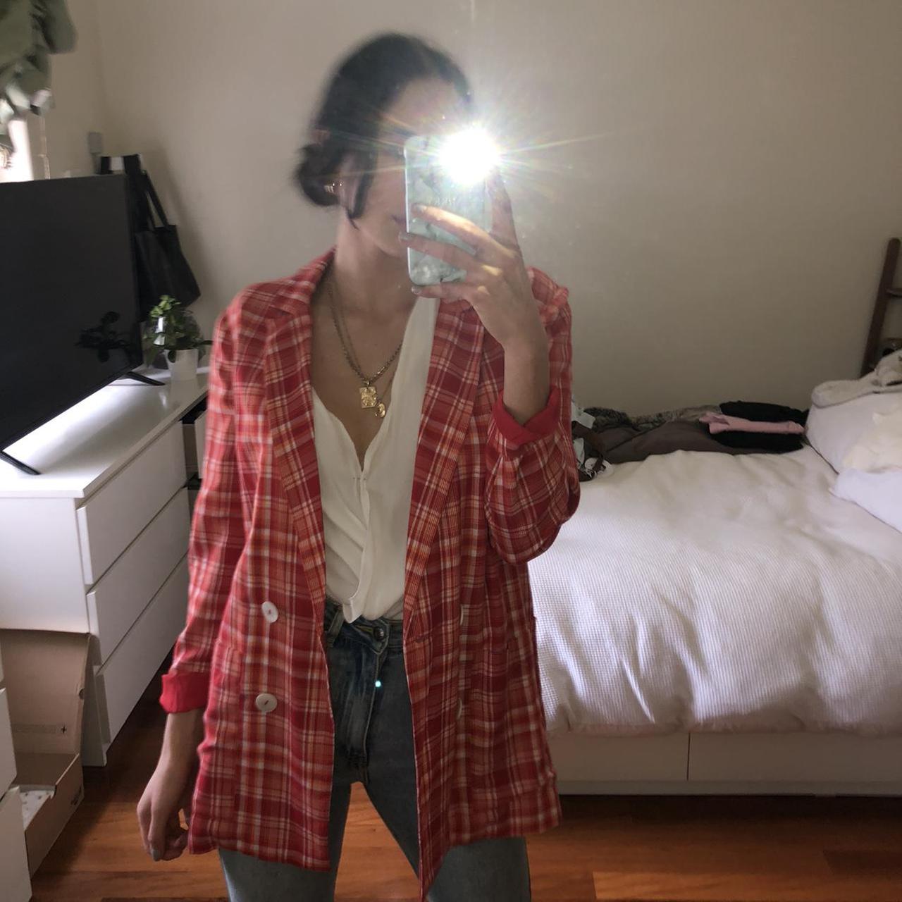 The Fifth Label red check blazer Beautiful quality... - Depop