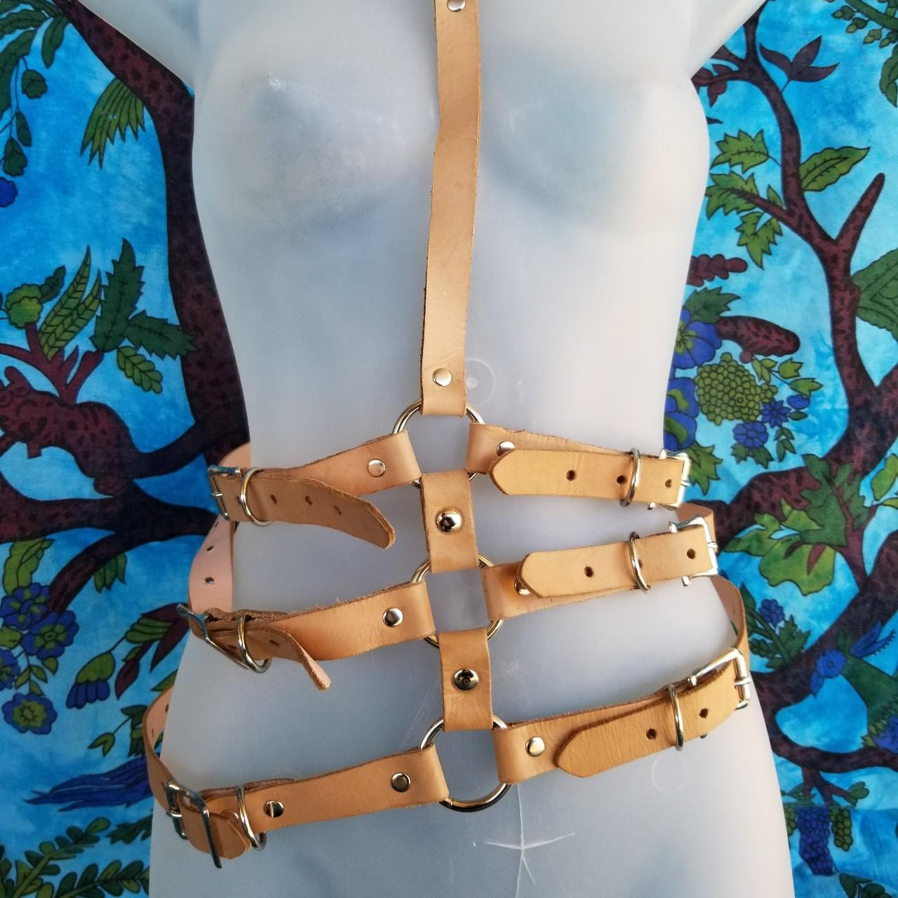 Light pink body harness. Adjustable straps all the... - Depop