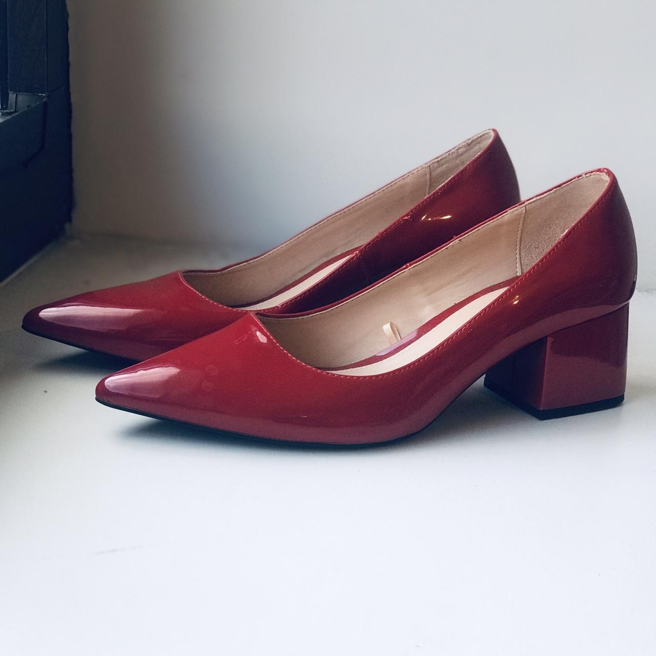 Lovely pair of patent ruby red shiny heels 💋 These... - Depop