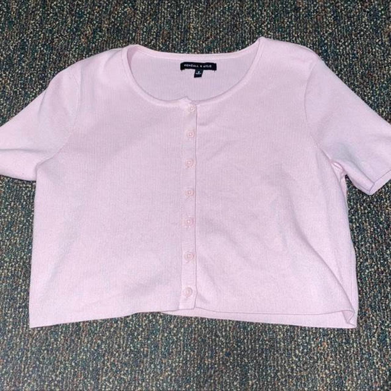 PacSun Women's Pink Crop-top | Depop