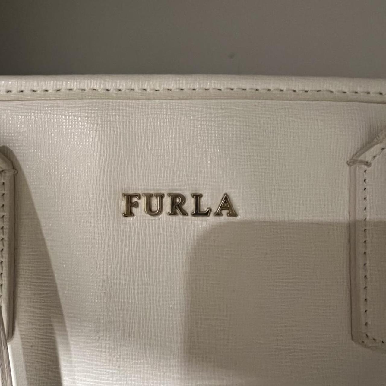 Furla white handbag Has crossbody strap #furla... - Depop