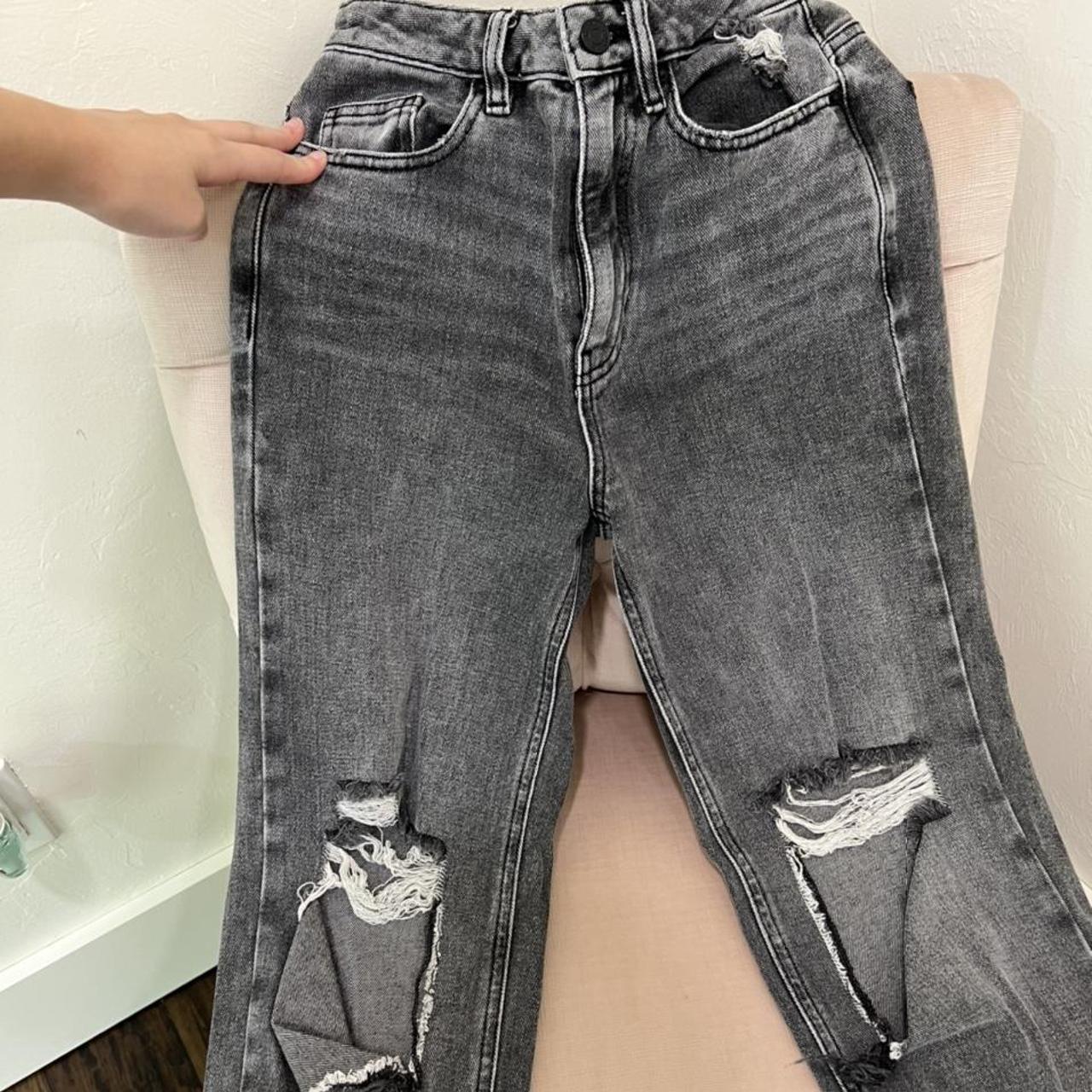 PacSun boyfriend cut jeans $30 Black ripped... - Depop