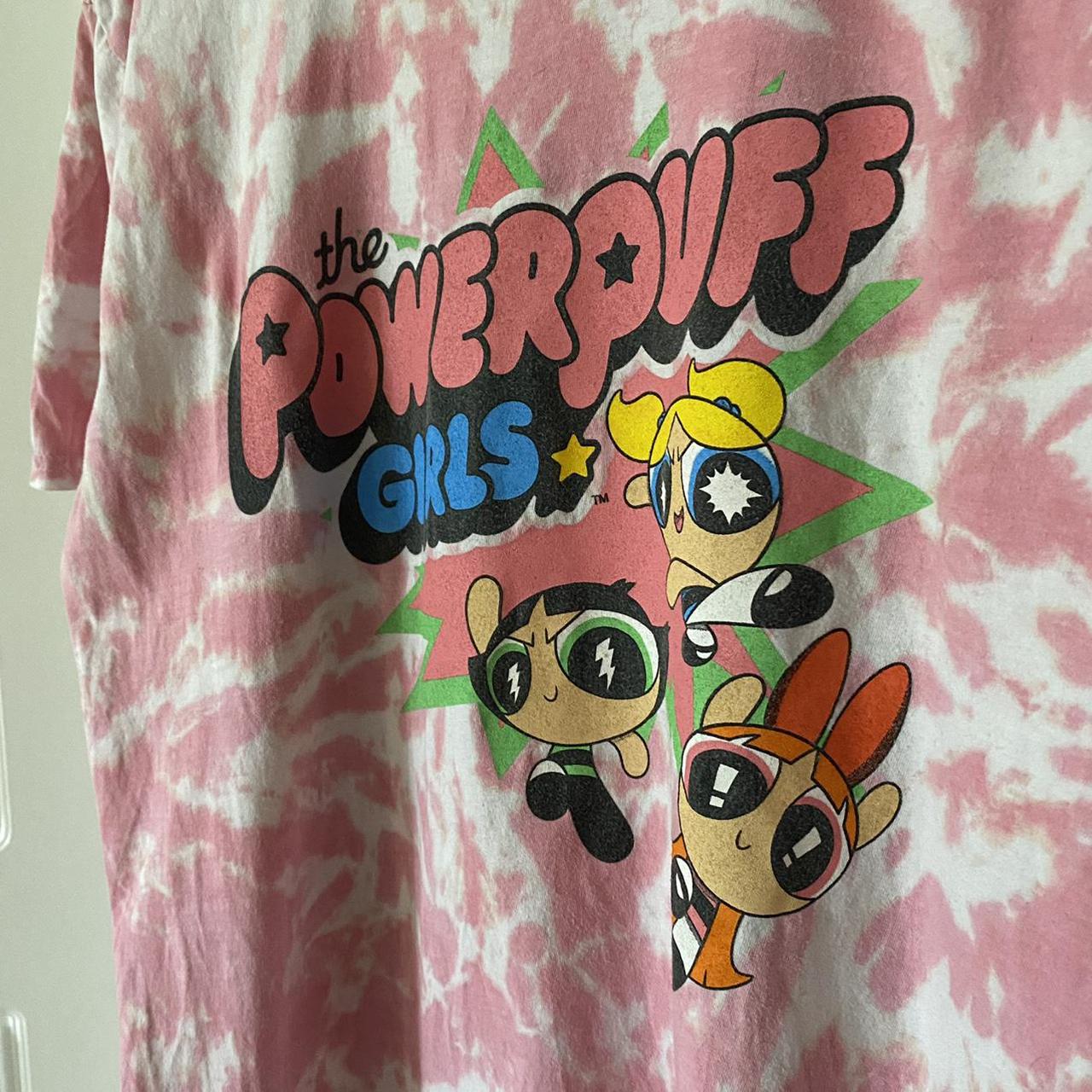 really cute powerpuff girls pink tie dye t... - Depop