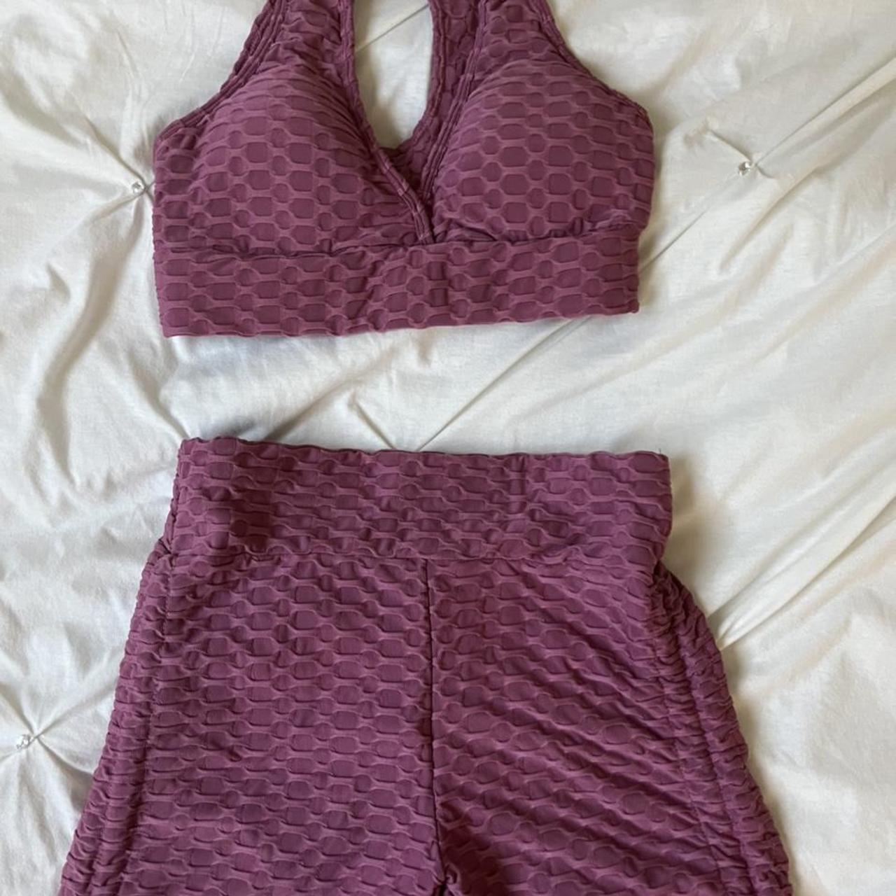 Spandex work out set Shapes the body Only worn... - Depop