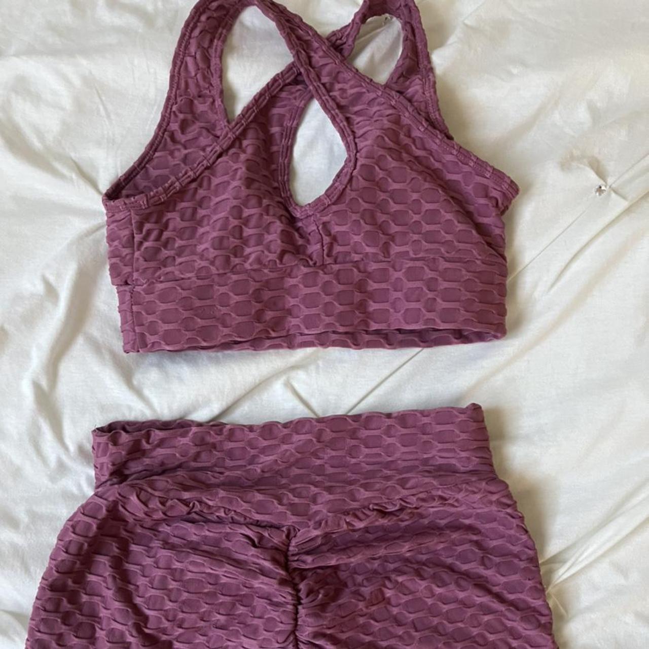 Spandex work out set Shapes the body Only worn... - Depop