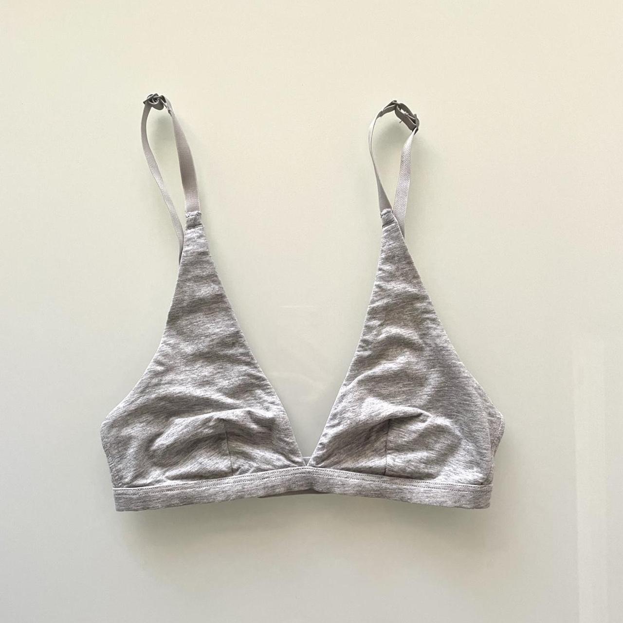 EVERLANE Triangle Bralette Grey gray Size XS but... - Depop