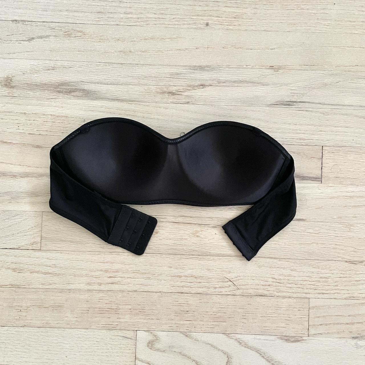 Black Strapless Bra Removable straps Nonslip... - Depop