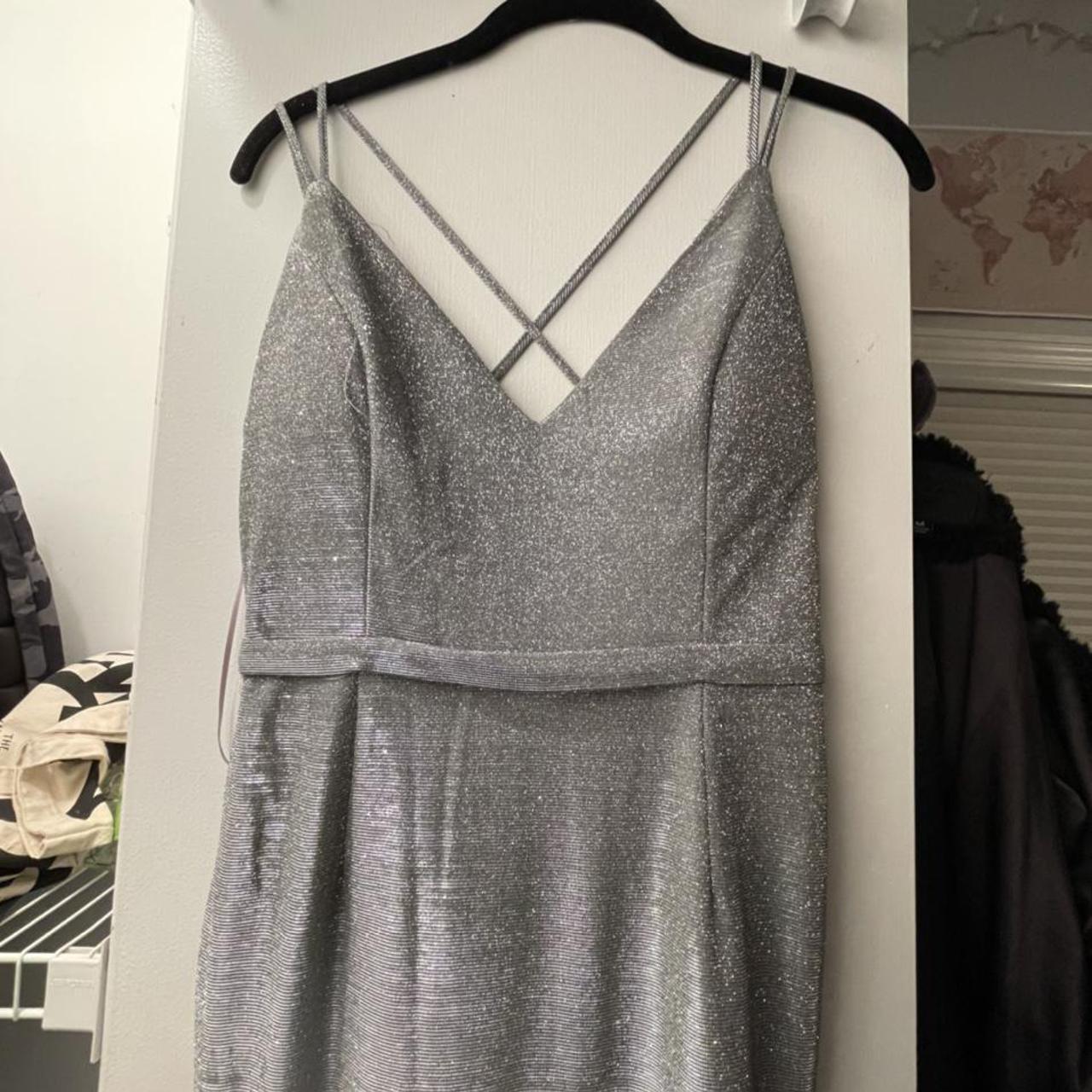 Super pretty silver prom dress from Windsor! Never... - Depop