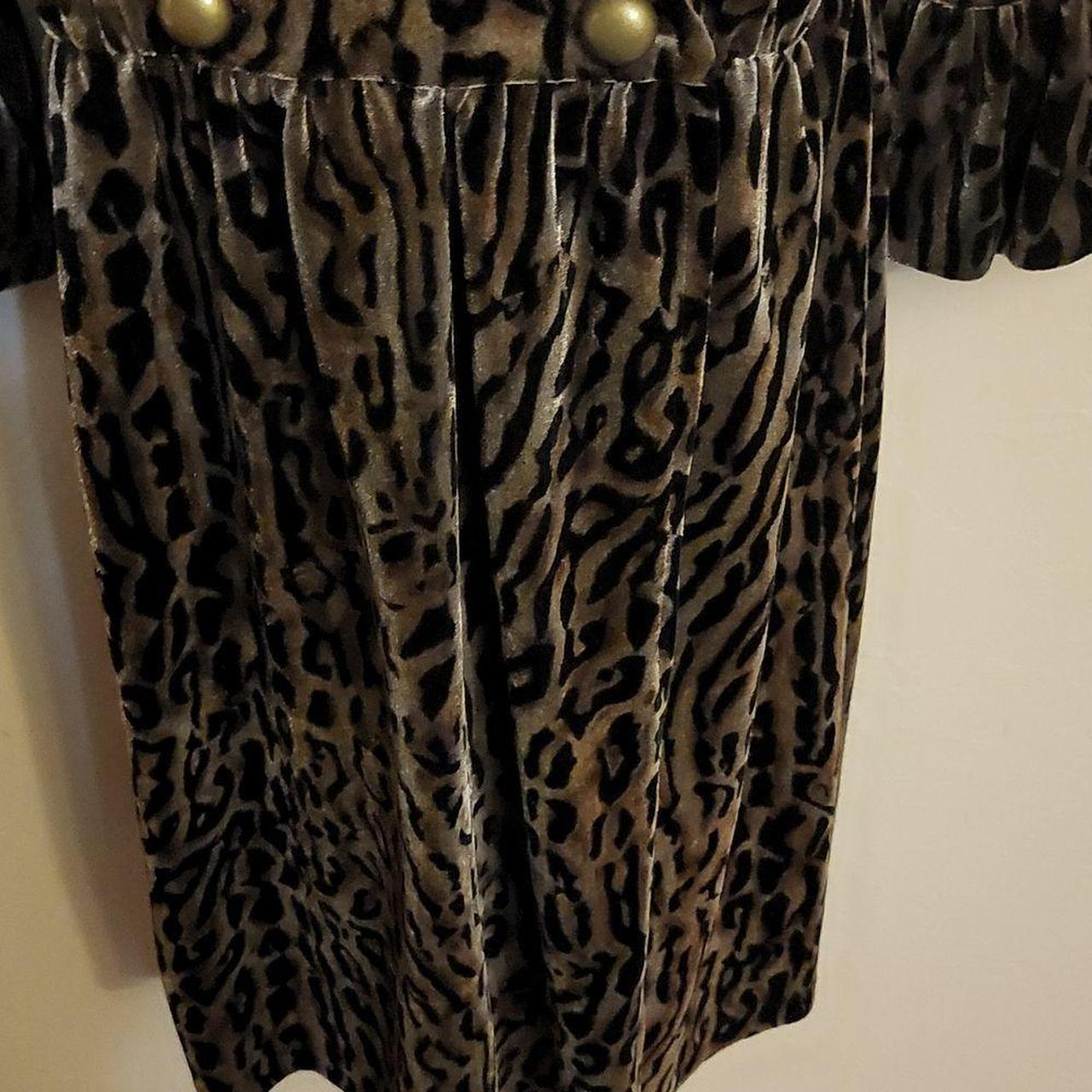 Frac leopard crushed velvet dress Great condition... - Depop