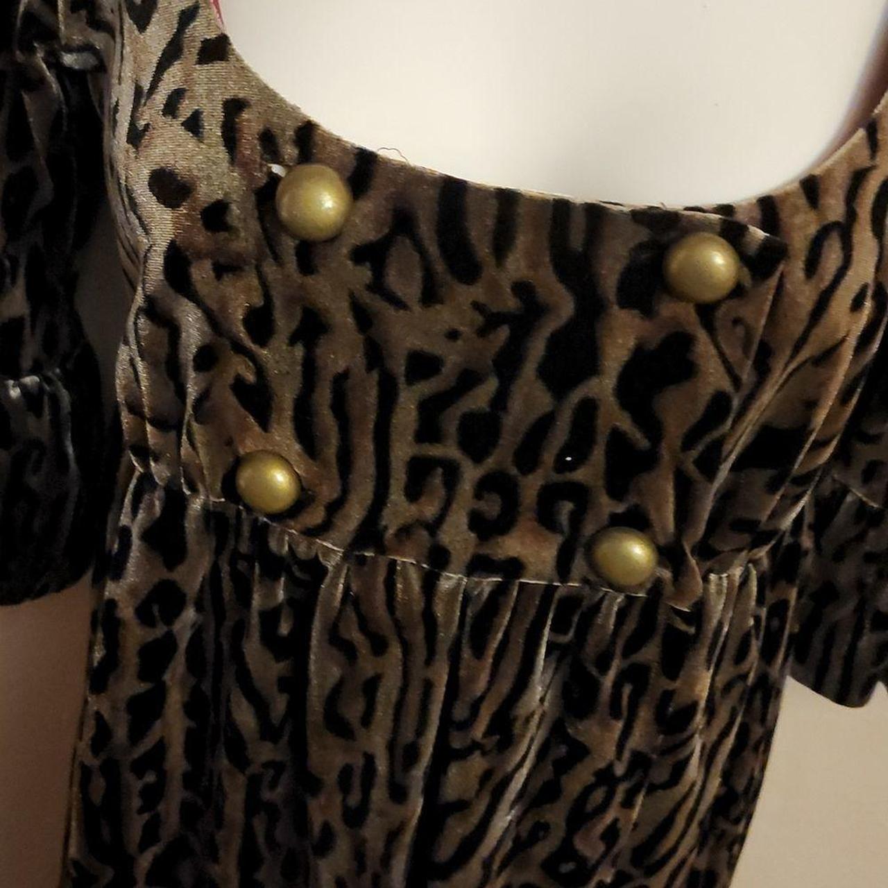 Frac leopard crushed velvet dress Great condition... - Depop