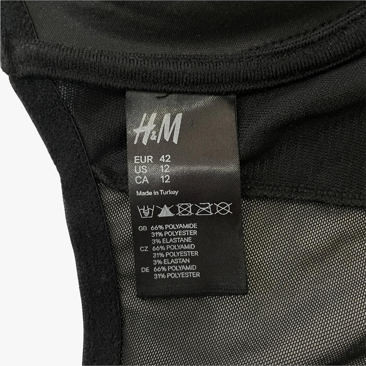 H&M Mesh Black Bustier Top Gorgeous shiny black... - Depop