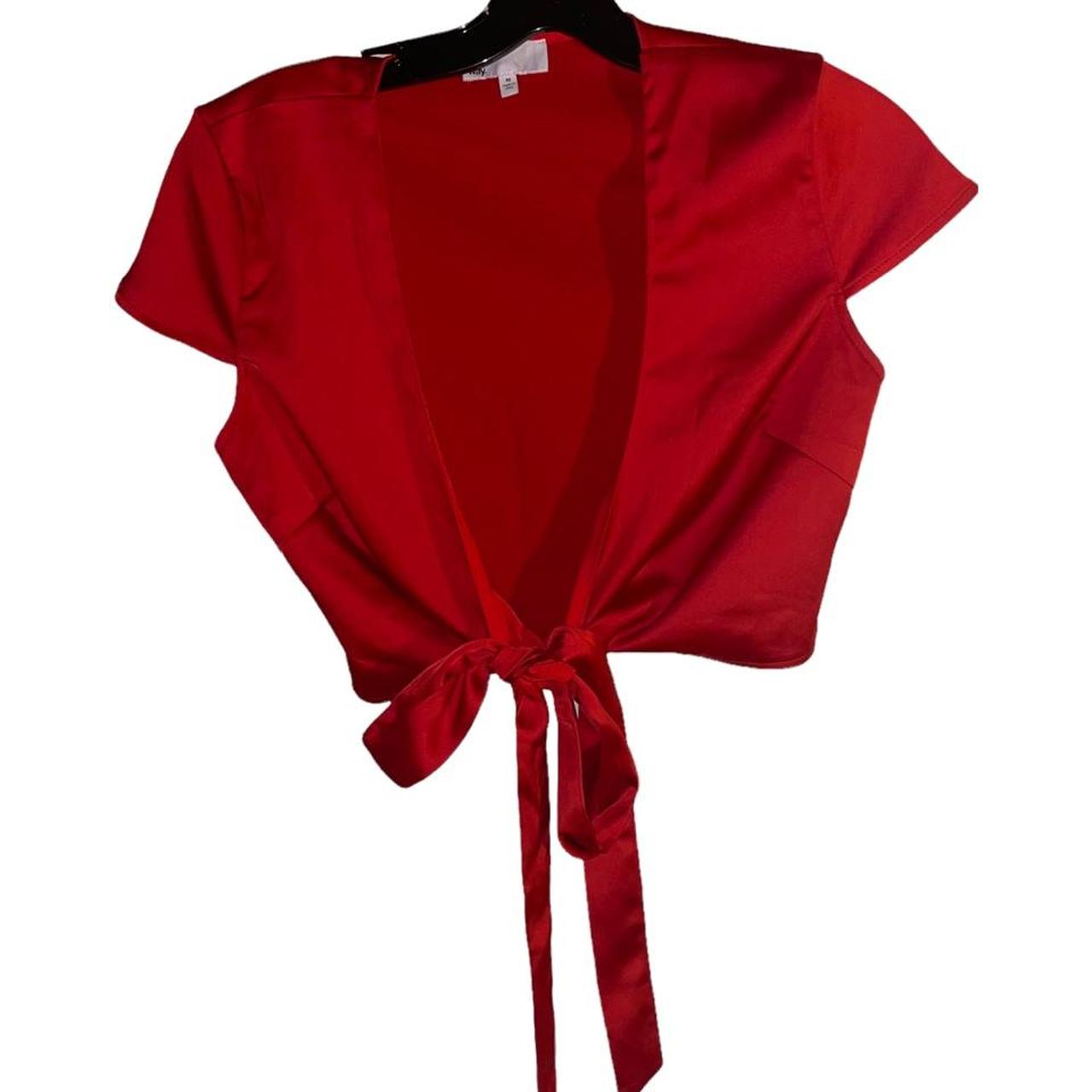 Womens Red Crop Top Depop