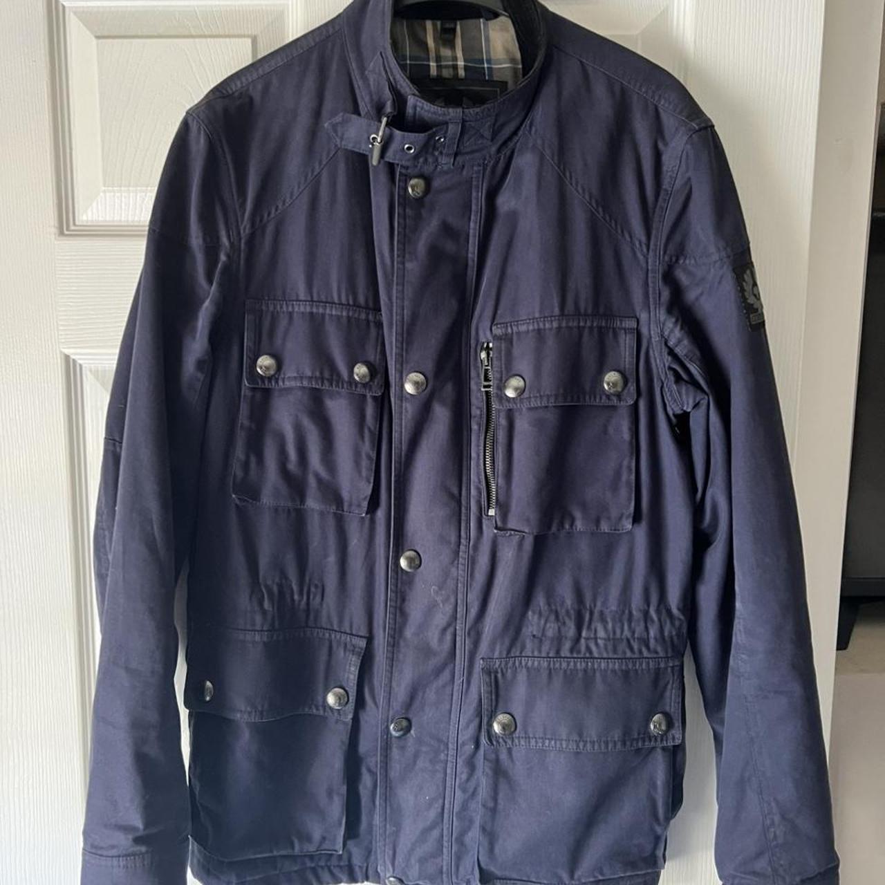 Belstaff fieldmaster Coat / jacket Navy blue Size... - Depop