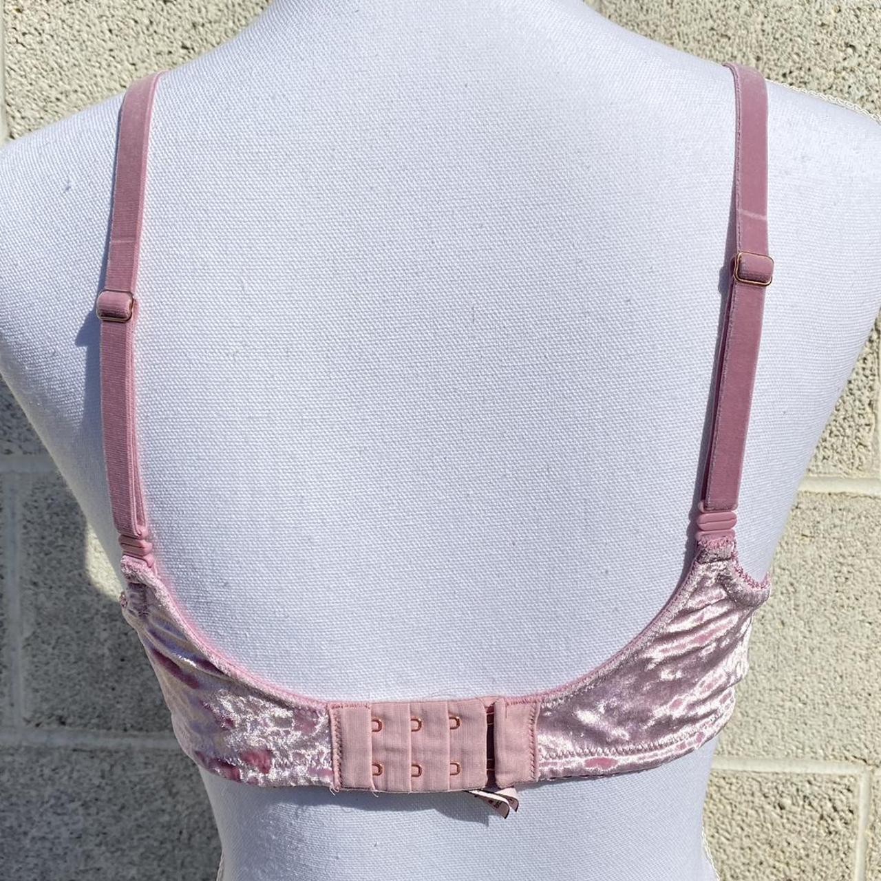 Victorias Secret Pink Dainty Bra With Velvet Depop