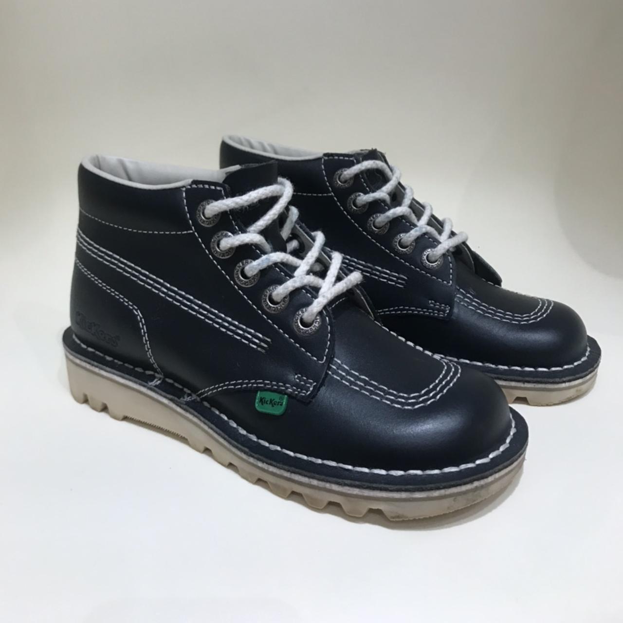 NAVY BLUE KICKERS! Brand new with box size 4.5 - Depop