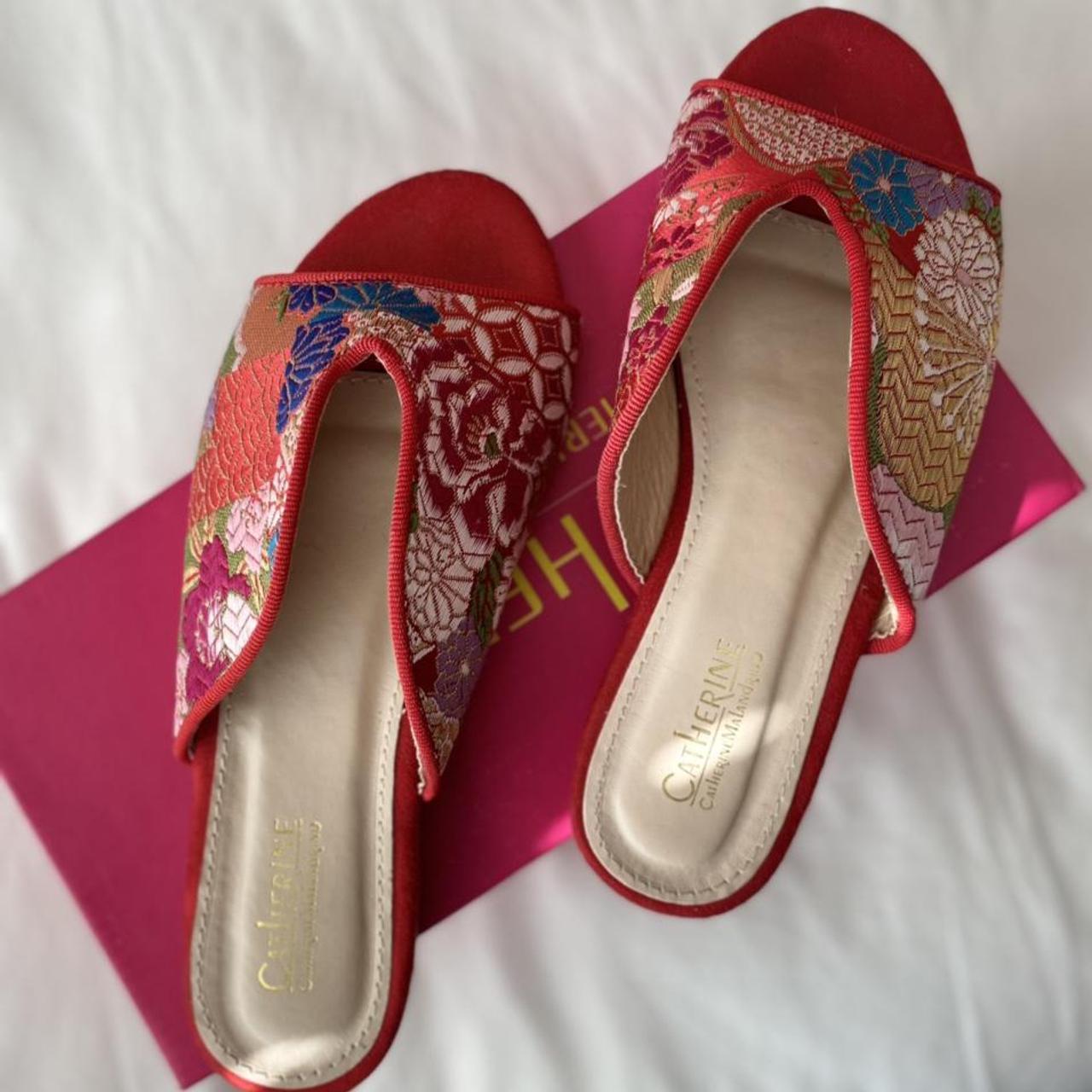 Nordstrom Women's Red and Pink Slides | Depop