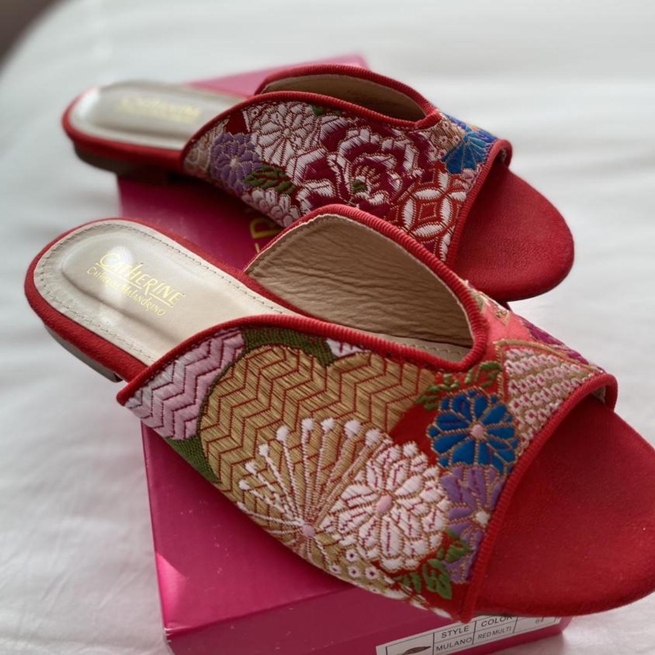 Nordstrom Women's Red and Pink Slides | Depop