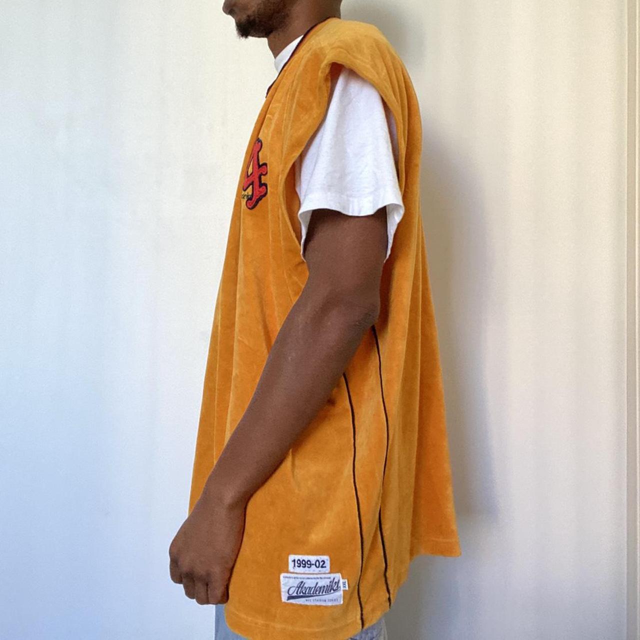 VINTAGE STADIUM DIVISION GOLD VELOUR AKADEMIKS VEST... - Depop