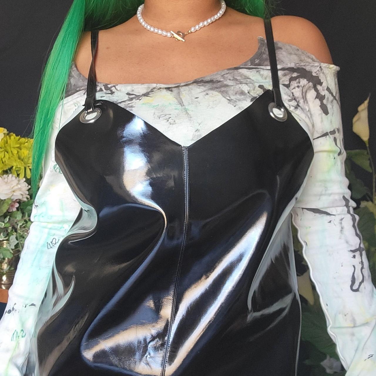 🎧 Faux Vinyl Dress Brand: Forever 21 - One of the... - Depop