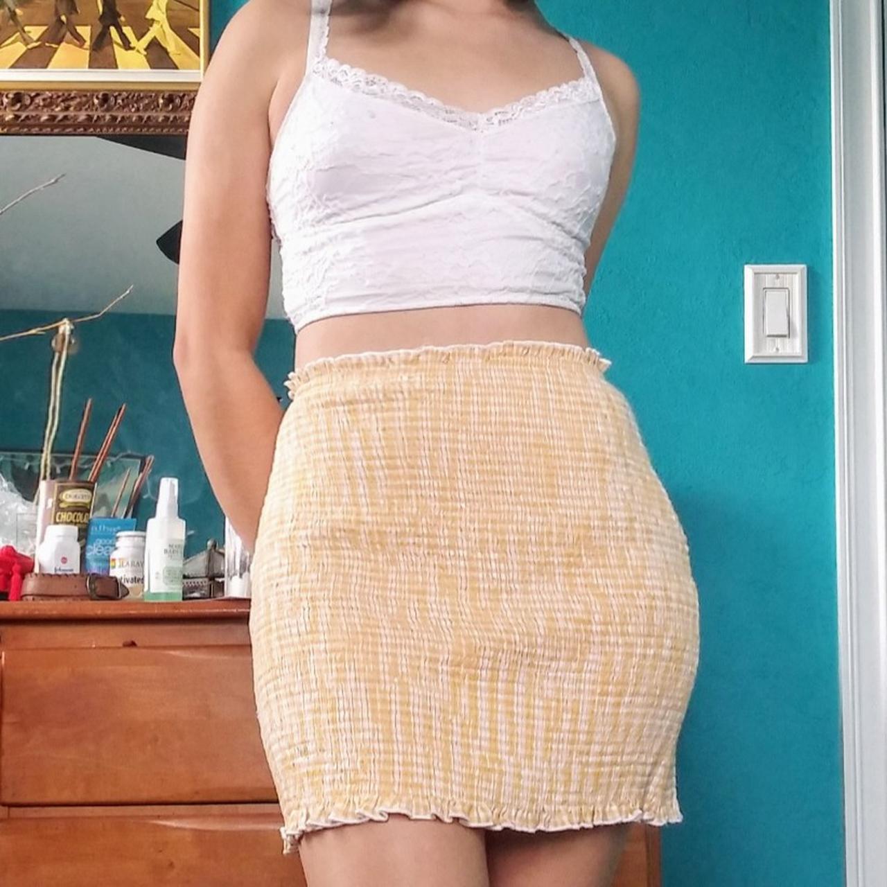 Super comfortable form fitting skirt. Lightly worn... - Depop