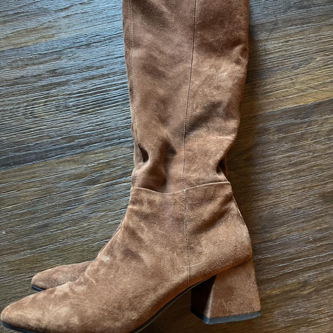 VAGABOND knee high brown suede boots only worn a few... - Depop